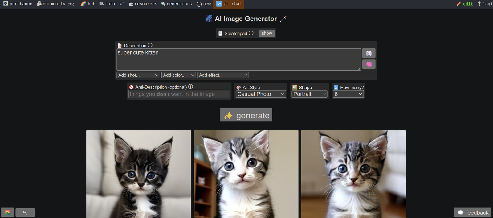 Perchance AI Image Generator